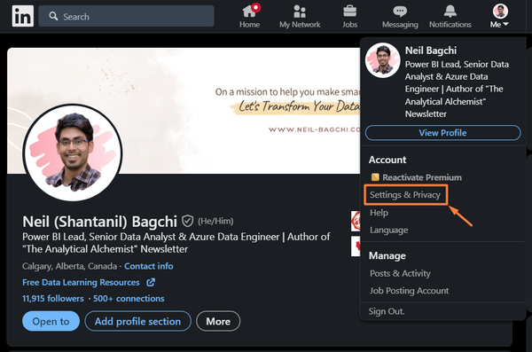 Crafting a Power BI Report with LinkedIn Data